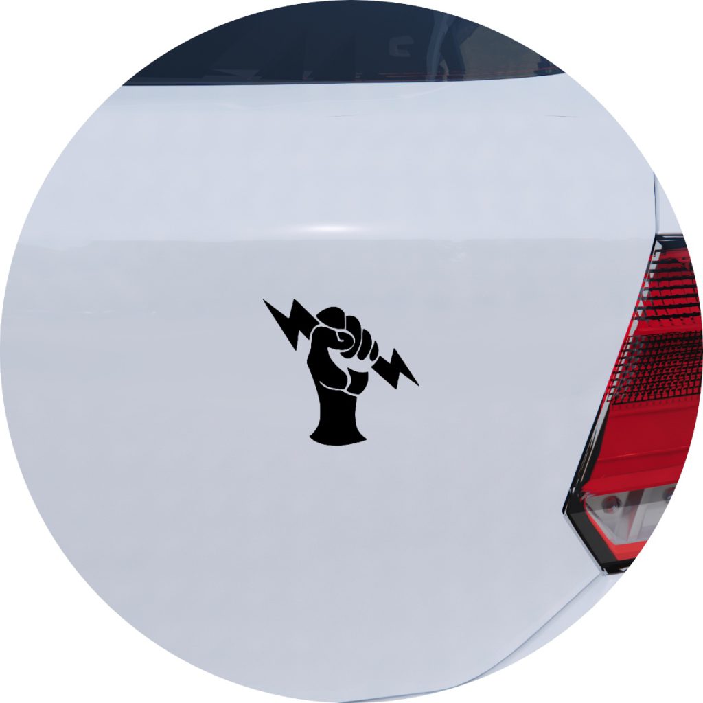 Adesivo de Carro Deus Trovão Zeus Mão Raio - Melhor Adesivo